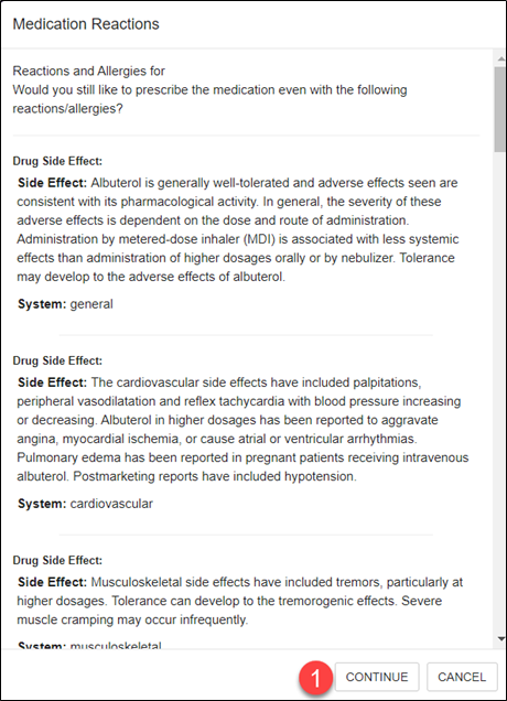 Prescription Administration Sheet – Axiom