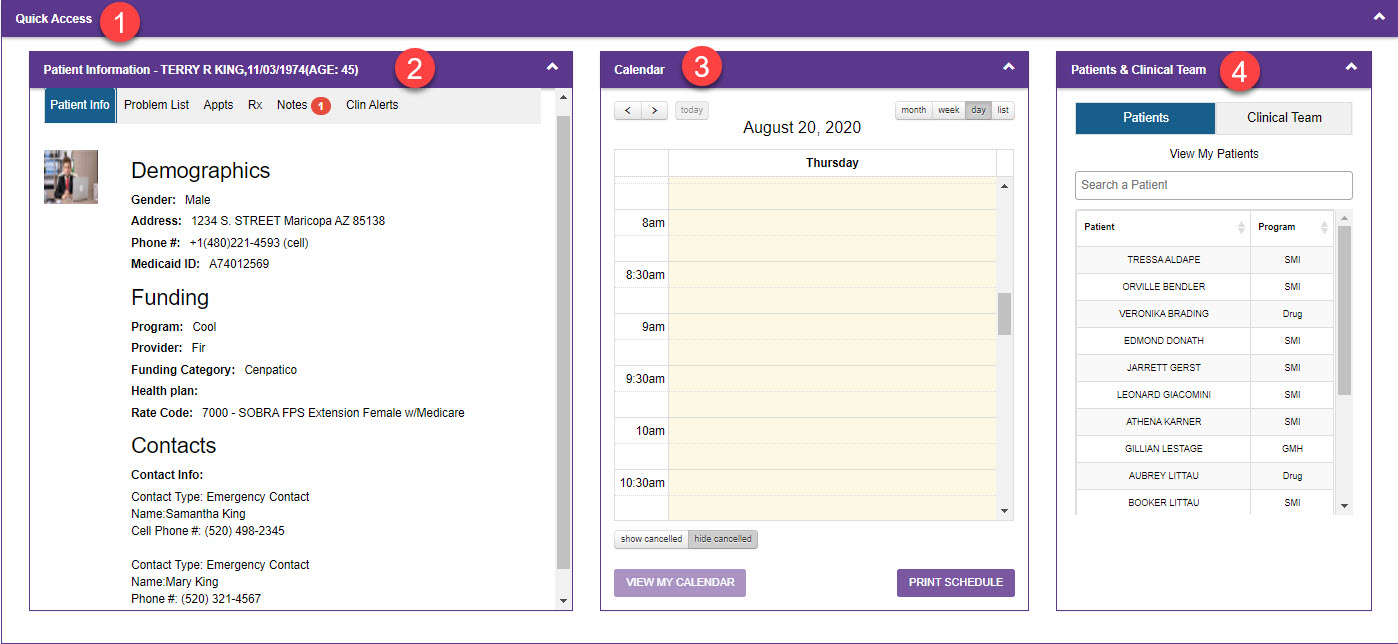 Quick Access Panel – Axiom