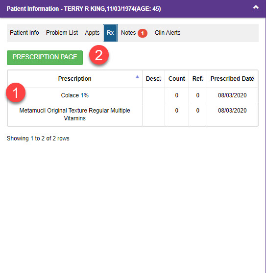 Quick Access Panel – Axiom