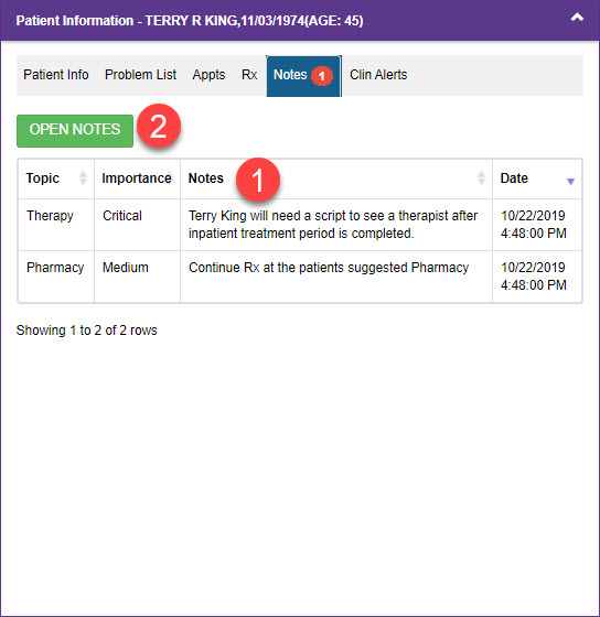 Quick Access Panel – Axiom